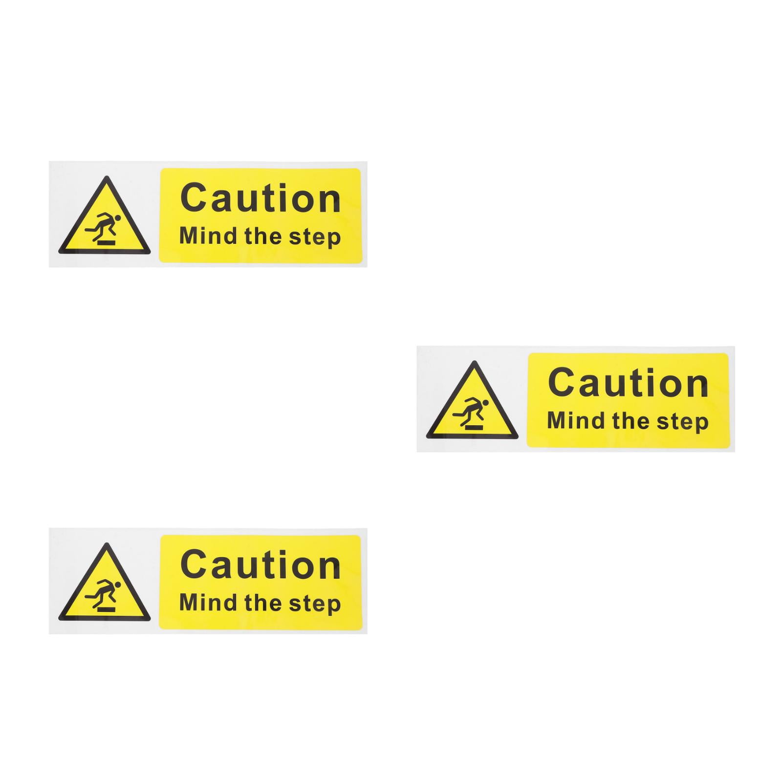 WORGEOUS 3pcs Self-Adhesive Mind the Step Sticker Caution Safety Signs ...
