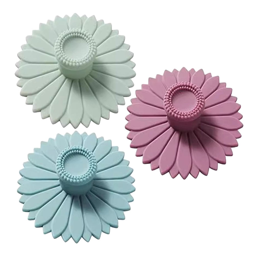 WORGEOUS 3pcs Silicone Cup Covers Cartoon Cup Lids Sunflower Shaped ...