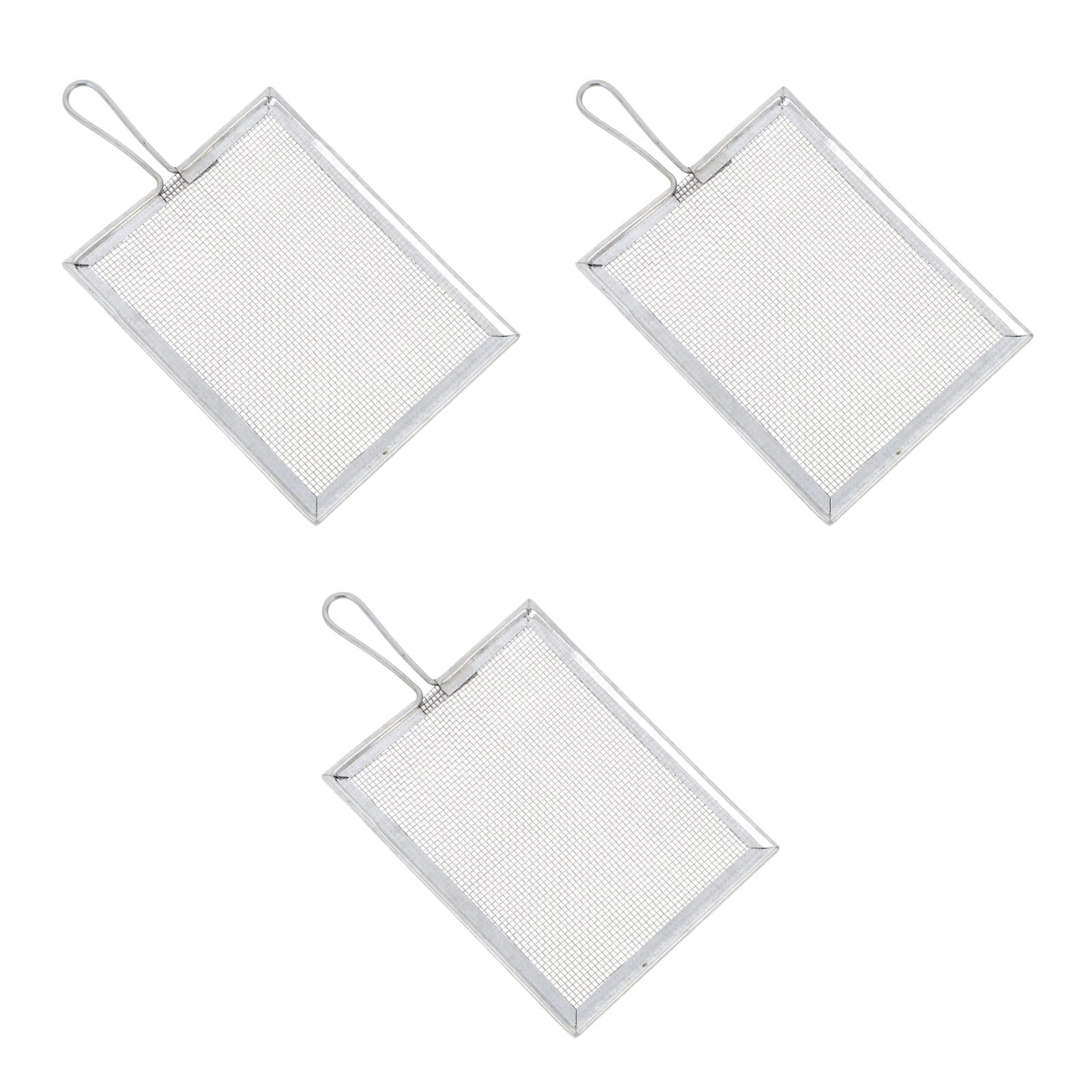 WORGEOUS 3pcs Stainless Steel Glaze Sieve Strainer For Paint Fine Mesh ...