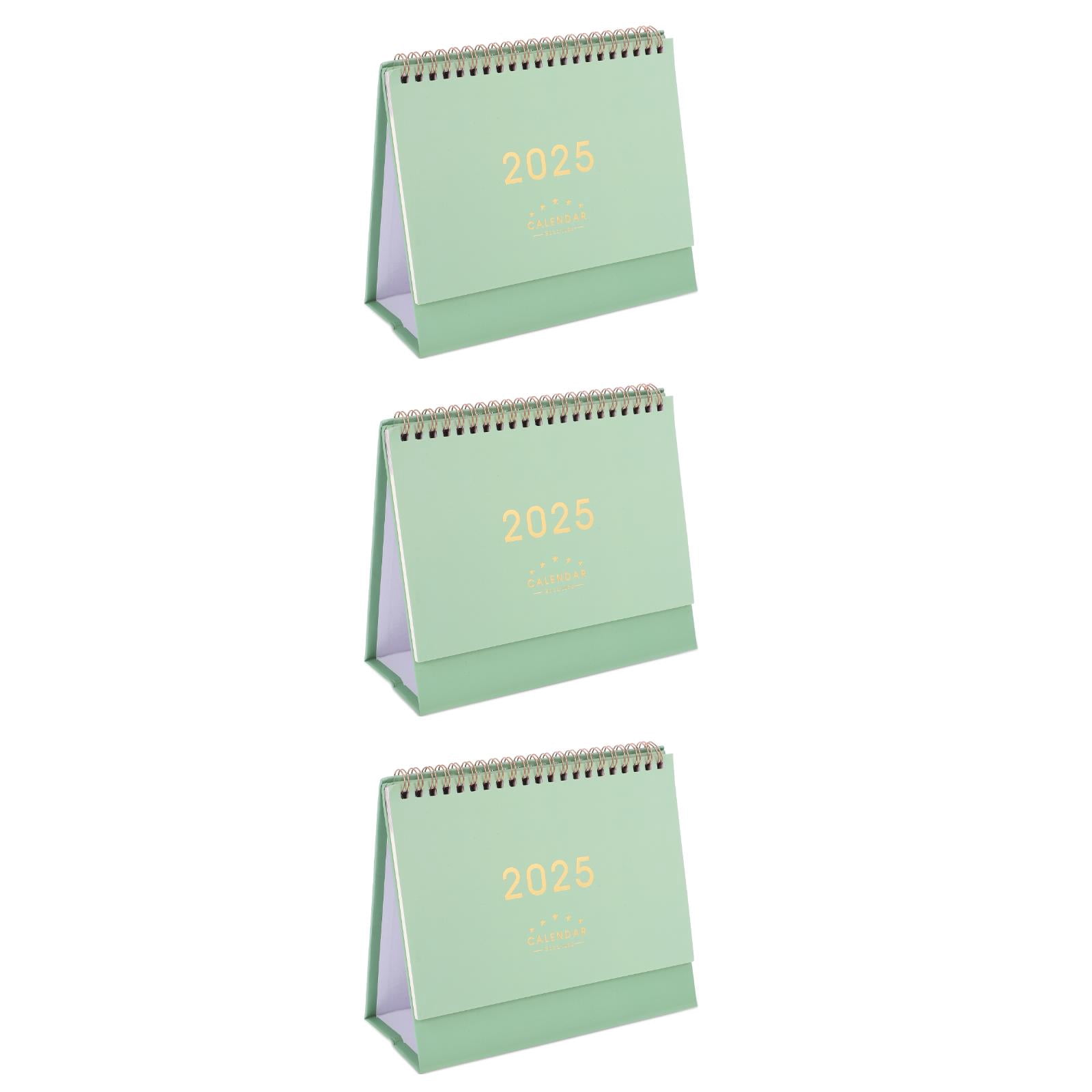 WORGEOUS 3pcs Standing Flip Calendar 2024-2025 Desk Planner Monthly ...