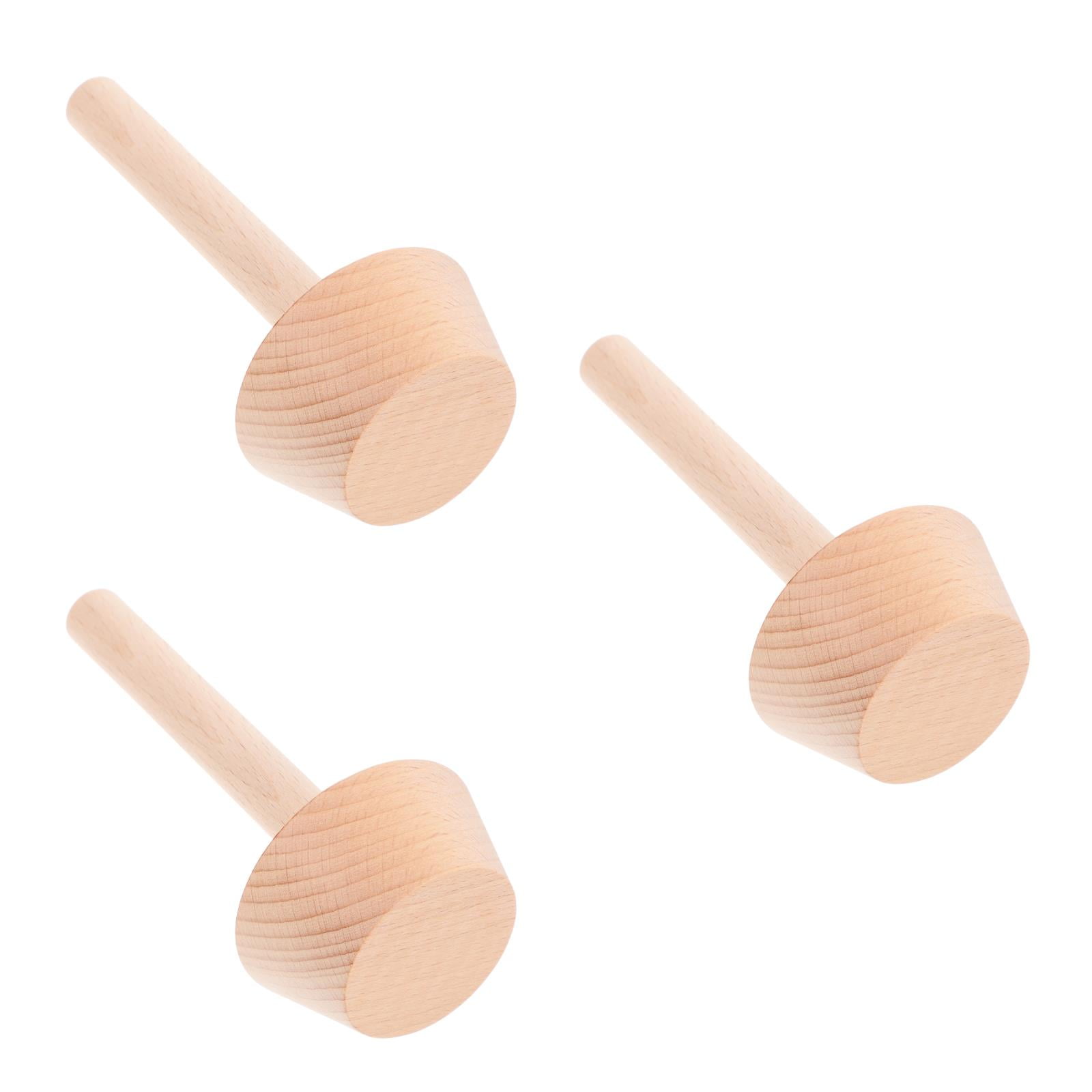 WORGEOUS 3pcs Tart Tamper Pastry Tamper Wood Tart Tamper Tool for ...