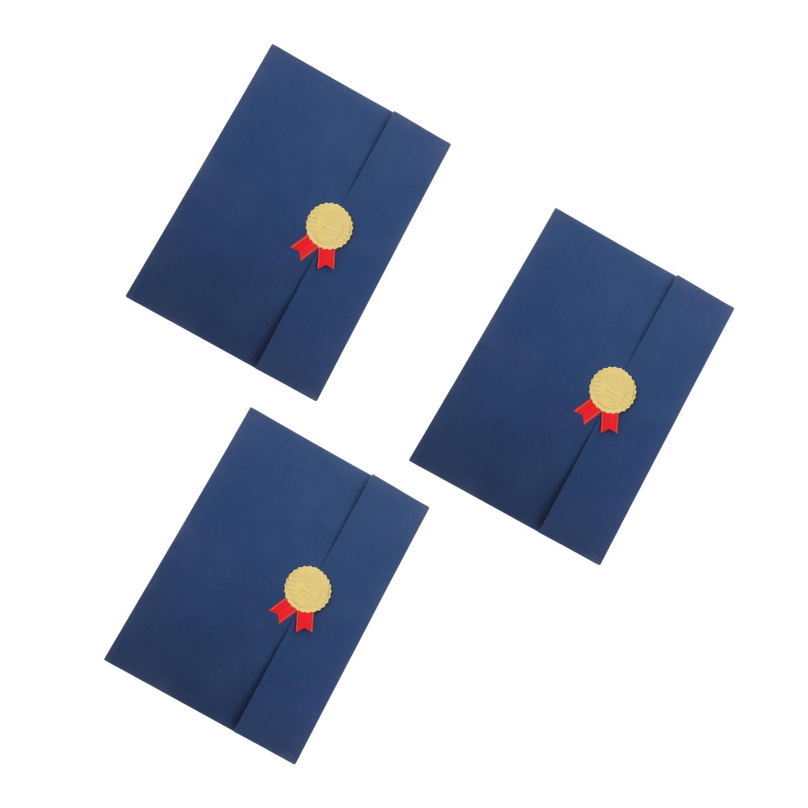 WORGEOUS 3pcs Tri Fold Certificate Holders Certificate Folders ...