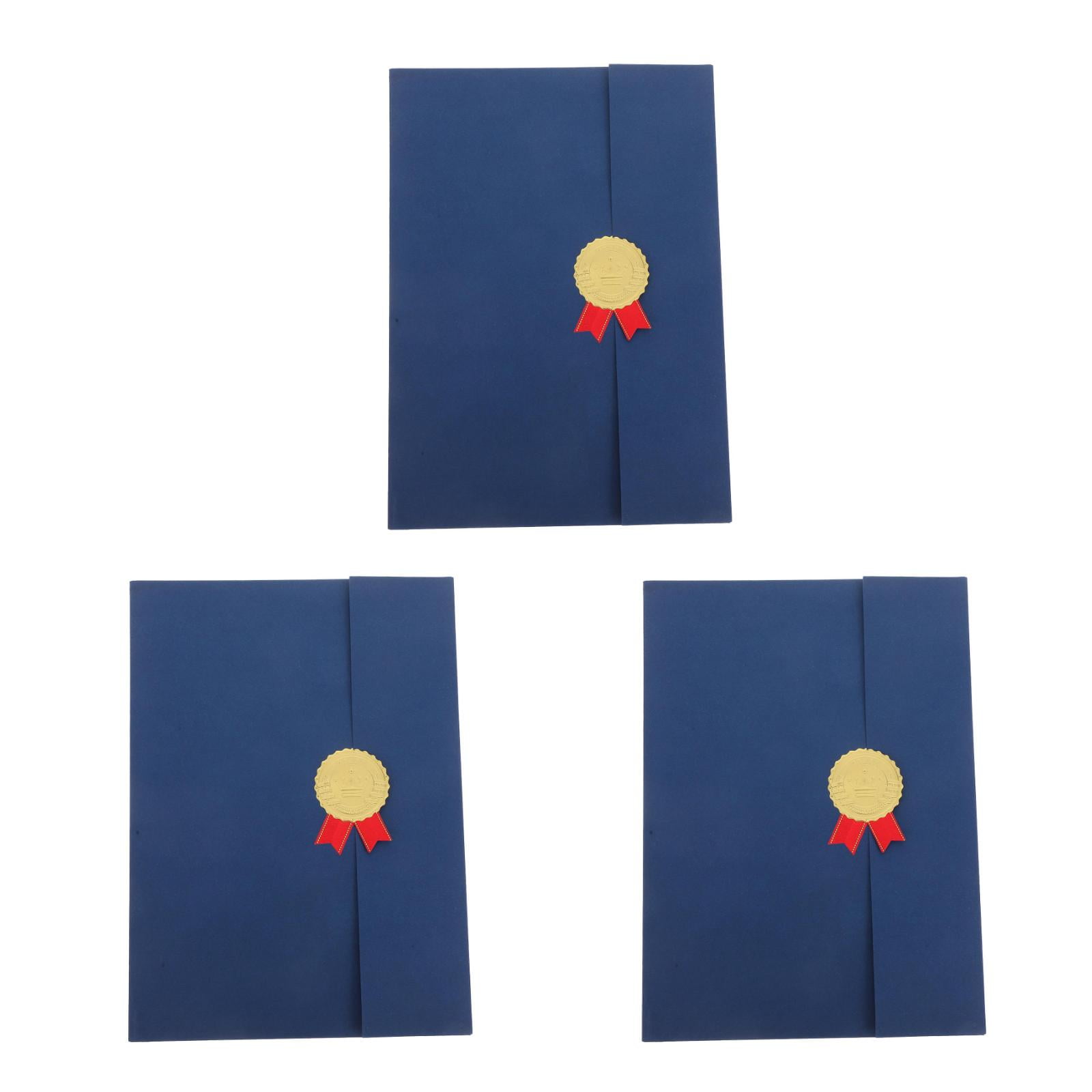 WORGEOUS 3pcs Tri Fold Certificate Holders Certificate Folders ...
