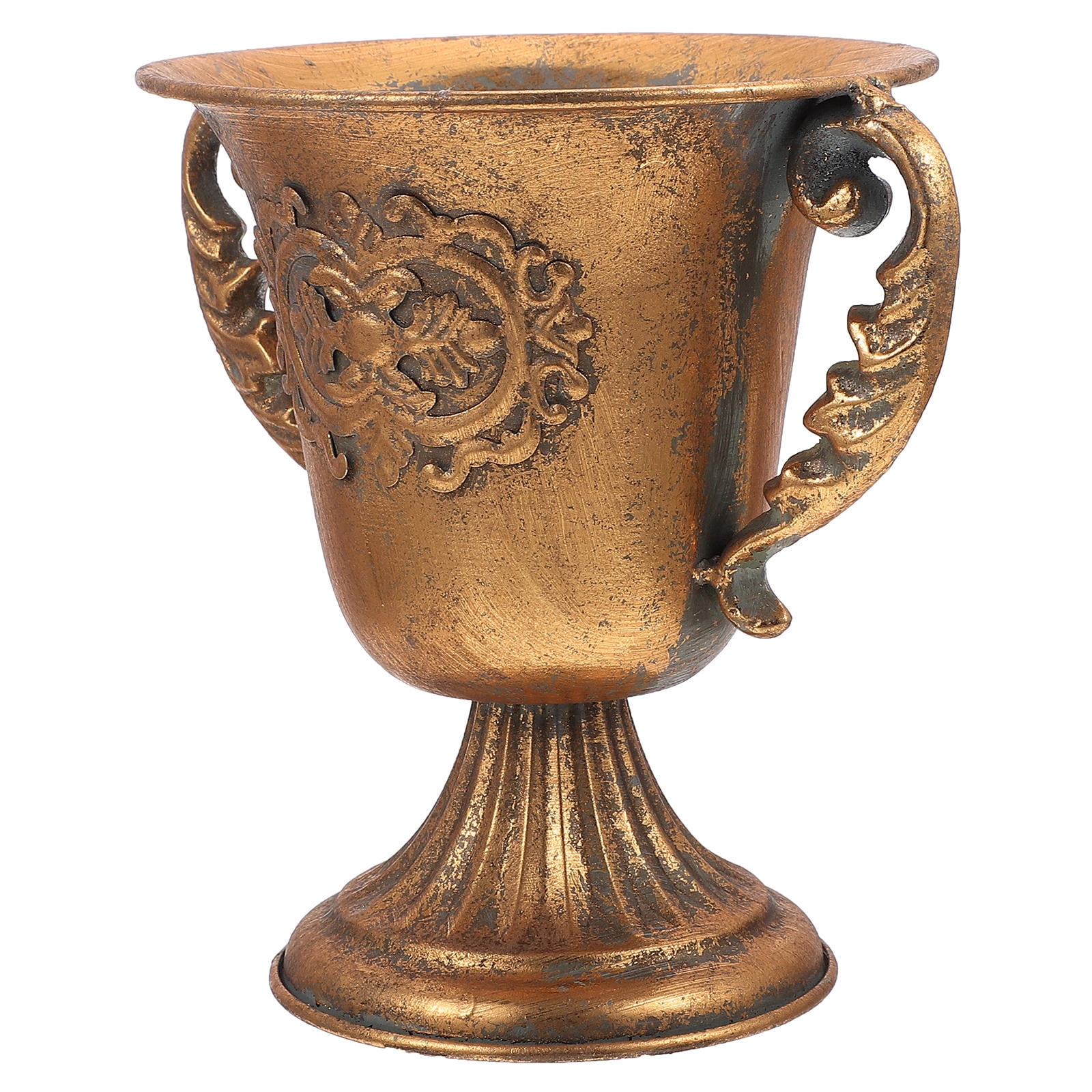 WORGEOUS 3pcs Trophy Shaped Flower Planter Iron Flower Pot Retro Flower ...