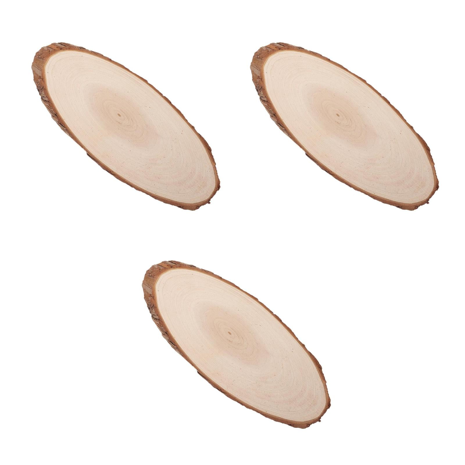 WORGEOUS 3pcs Wood Disc For Crafts Wood Plate For Centerpiece Country ...
