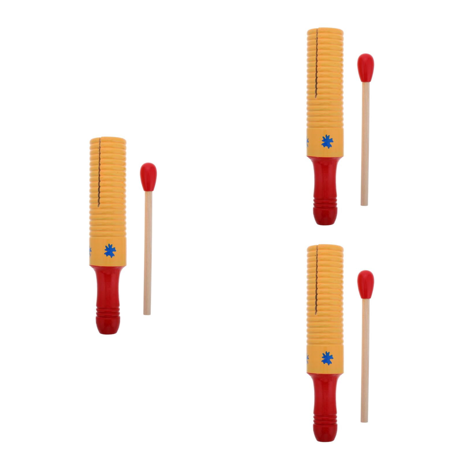 WORGEOUS 3pcs Wooden Guiro Instrument Kids Educational Music Toy ...