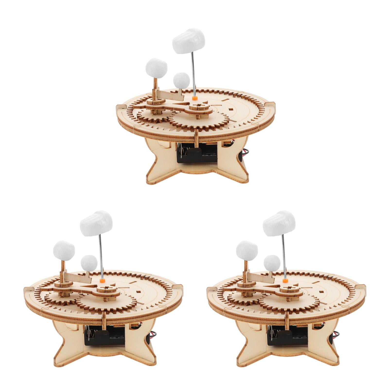 WORGEOUS 3pcs Wooden Solar System Model Kit Kids DIY Assembly Puzzle ...