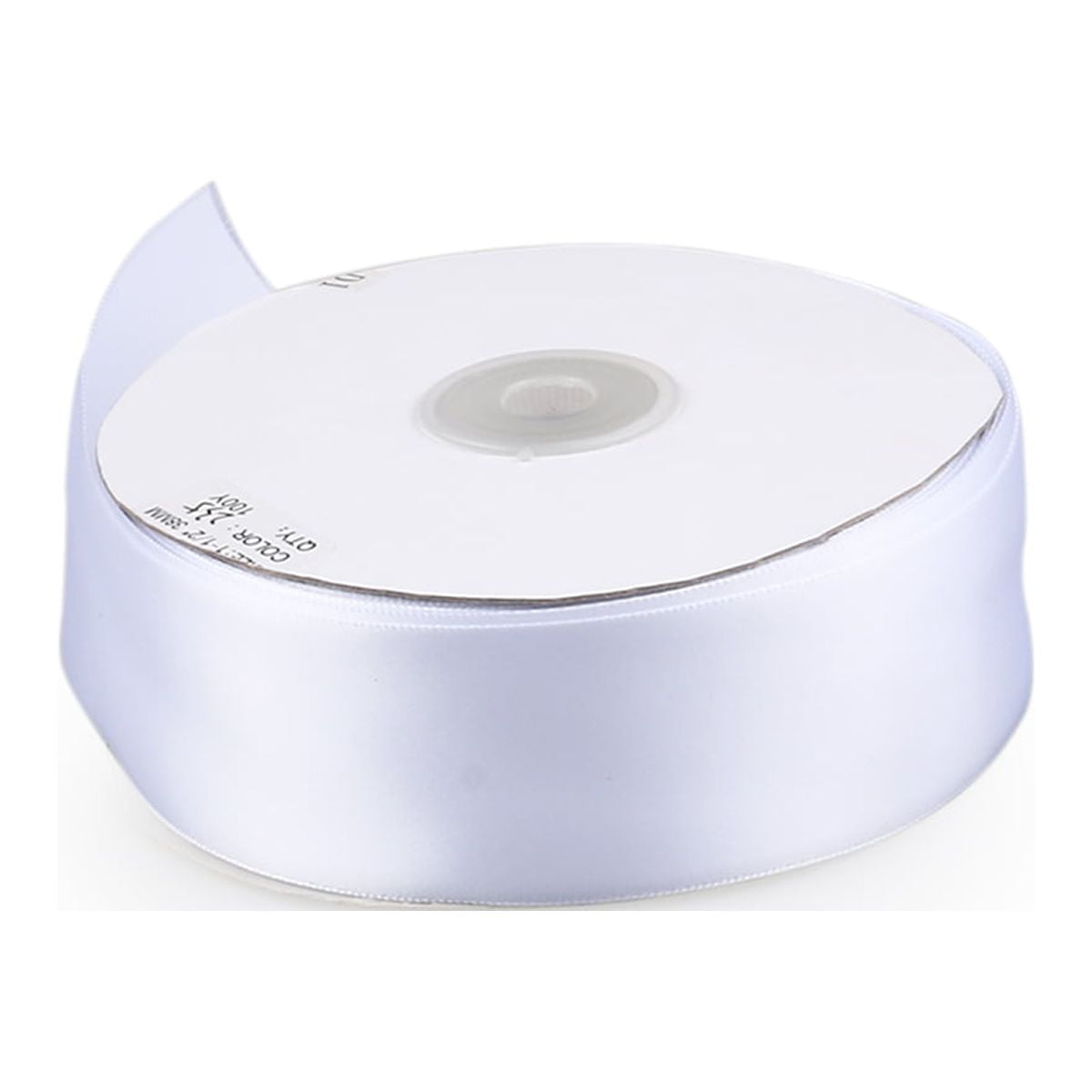 WORGEOUS 4 Cm* White Ribbon Satin Christmas Materials Wrapping Solid ...