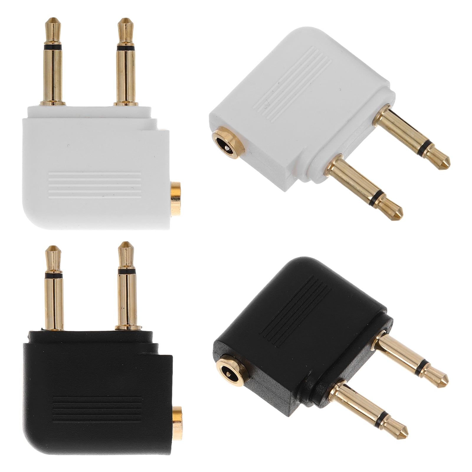 WORGEOUS 4-Piece Aircraft Adapter Set for Dual-Ear Aviation Headphone ...