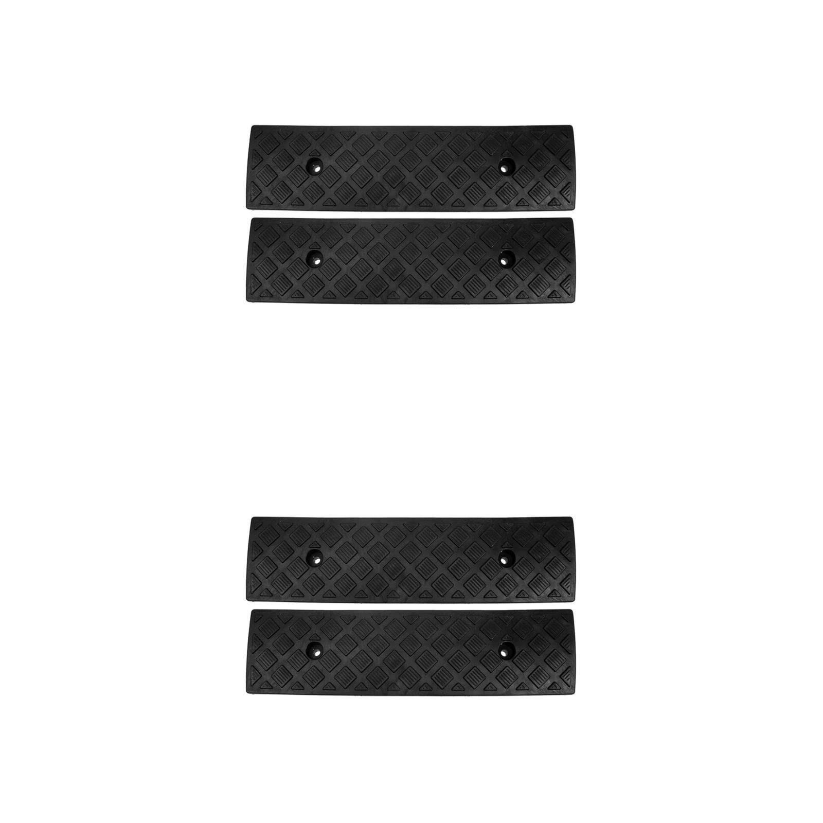 WORGEOUS 4 PCS Driveway Curb Ramp Garage Ramp Lightweight Threshold ...