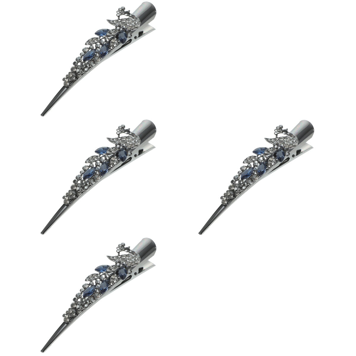 WORGEOUS Set of 4 Elegant Glitter Hair Clips Alligator Barrette for ...