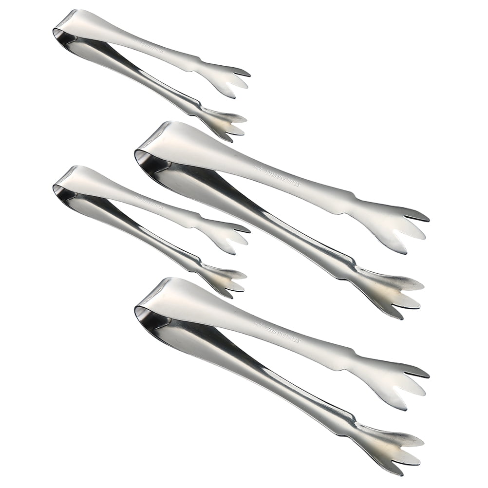 WORGEOUS 4 PCS Ice Cube Tongs Sweet Small Mini for Serving Salad Buffet ...