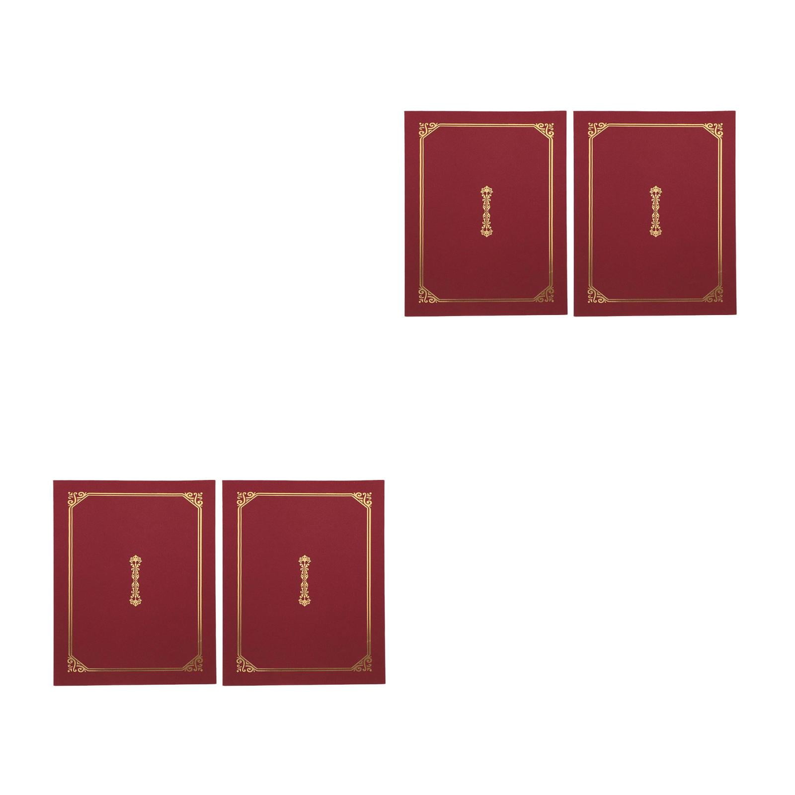 WORGEOUS 4 PCS Paper Holder Diploma Cover A4 Certificate Document ...
