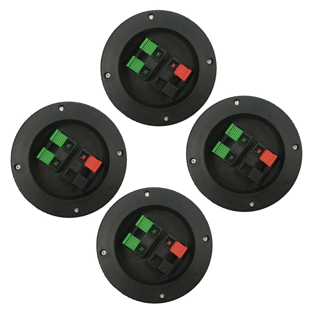 Loudspeaker Terminal Connectors with 4 Ports for Speaker Wiring Black ...