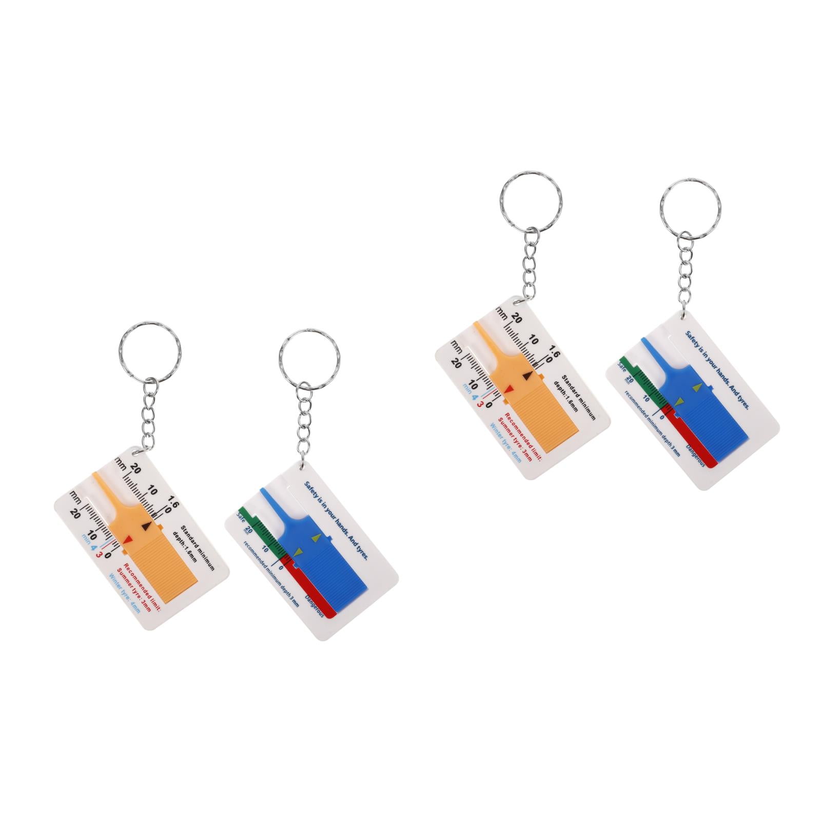 WORGEOUS 4 PCS Tire Ruler Precision Tire Tread Depth Gauge Tool ...