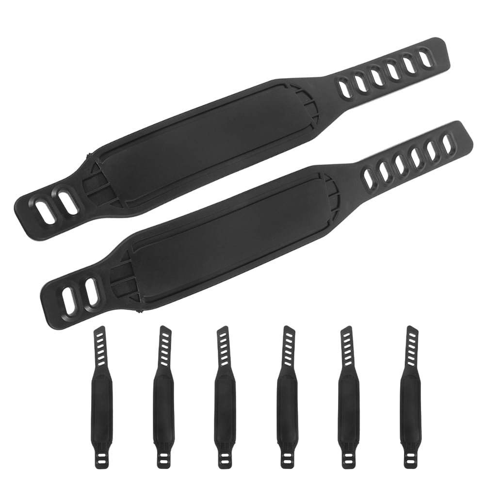 Worgeous 4 Pairs Adjustable Pedal Straps for Exercise Bikes Universal ...