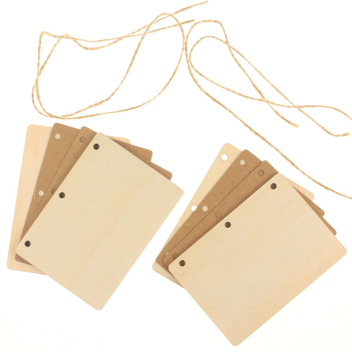 WORGEOUS 4 Pcs/2 Wooden Craft Kraft Paper Vow Handbook Wedding Planner ...