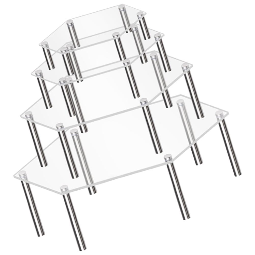 WORGEOUS 4 Pcs Acrylic Display Stand Bases Cup Hostess Cake Baby ...