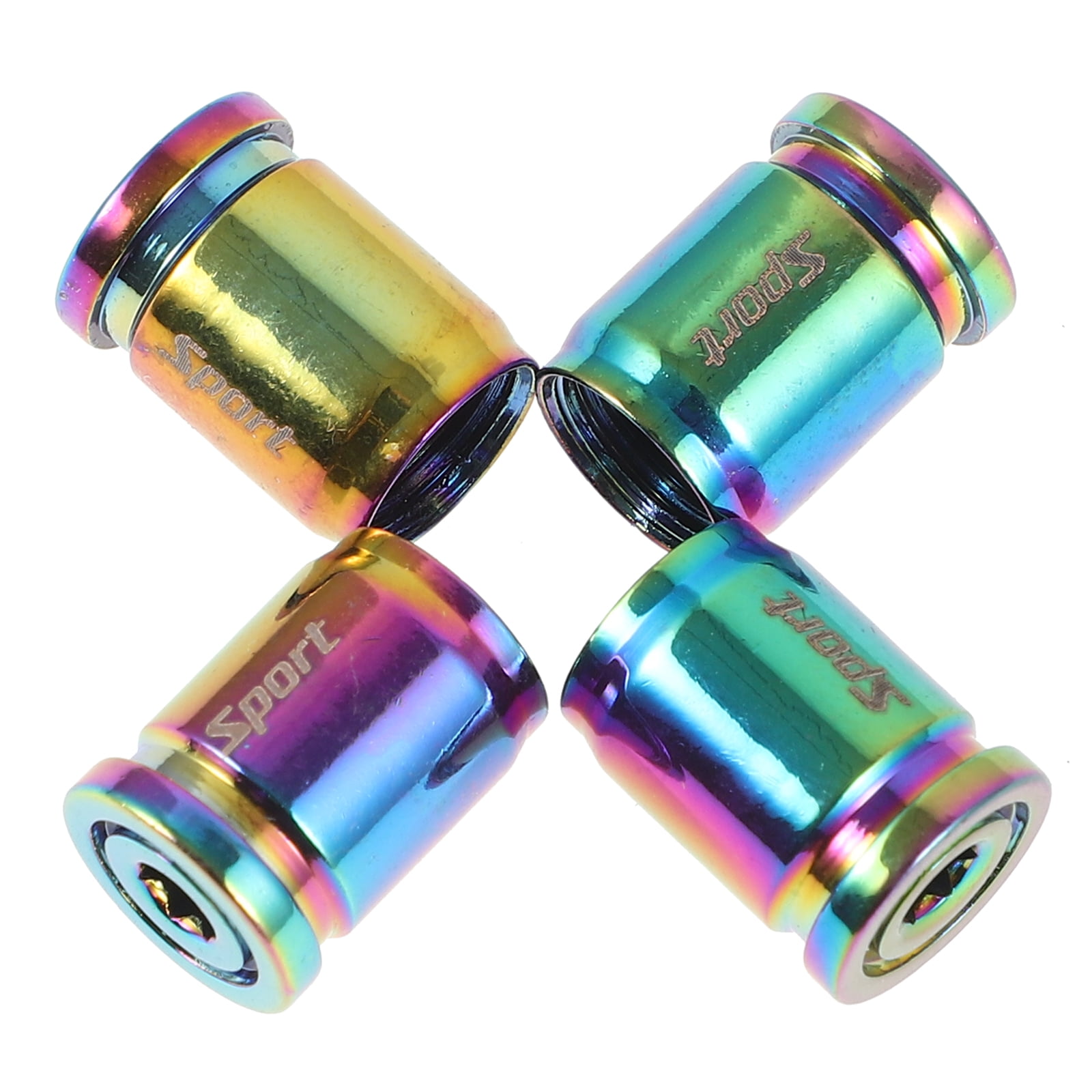 WORGEOUS 4 Pcs Anti-theft Valve Cap Vehicle Plug Rocket Knob Car Sand ...