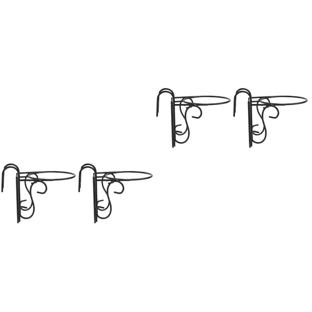 WORGEOUS 4 Pcs Balcony Hanging Plant Stand Plants Pot Hanging Holder ...