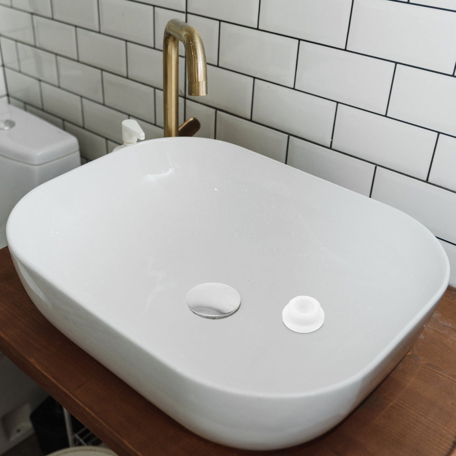 WORGEOUS 4 Pcs Bathroom Washbasin Overflow Cover Sink Overflow Drain ...