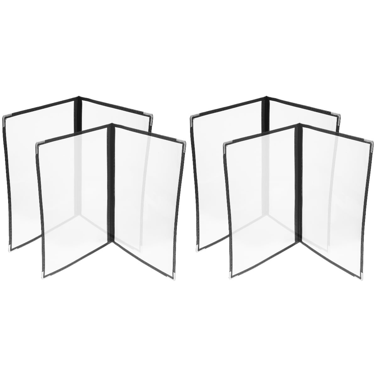 WORGEOUS 4 Pcs Clear PVC Binder Cover Menu Binder Exquisite Restaurant ...