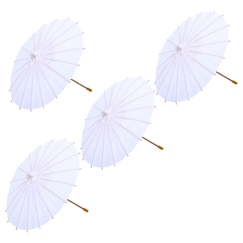 WORGEOUS 4 Pcs DIY Drawing Umbrella Supply Handheld Parasol Kids Girls ...