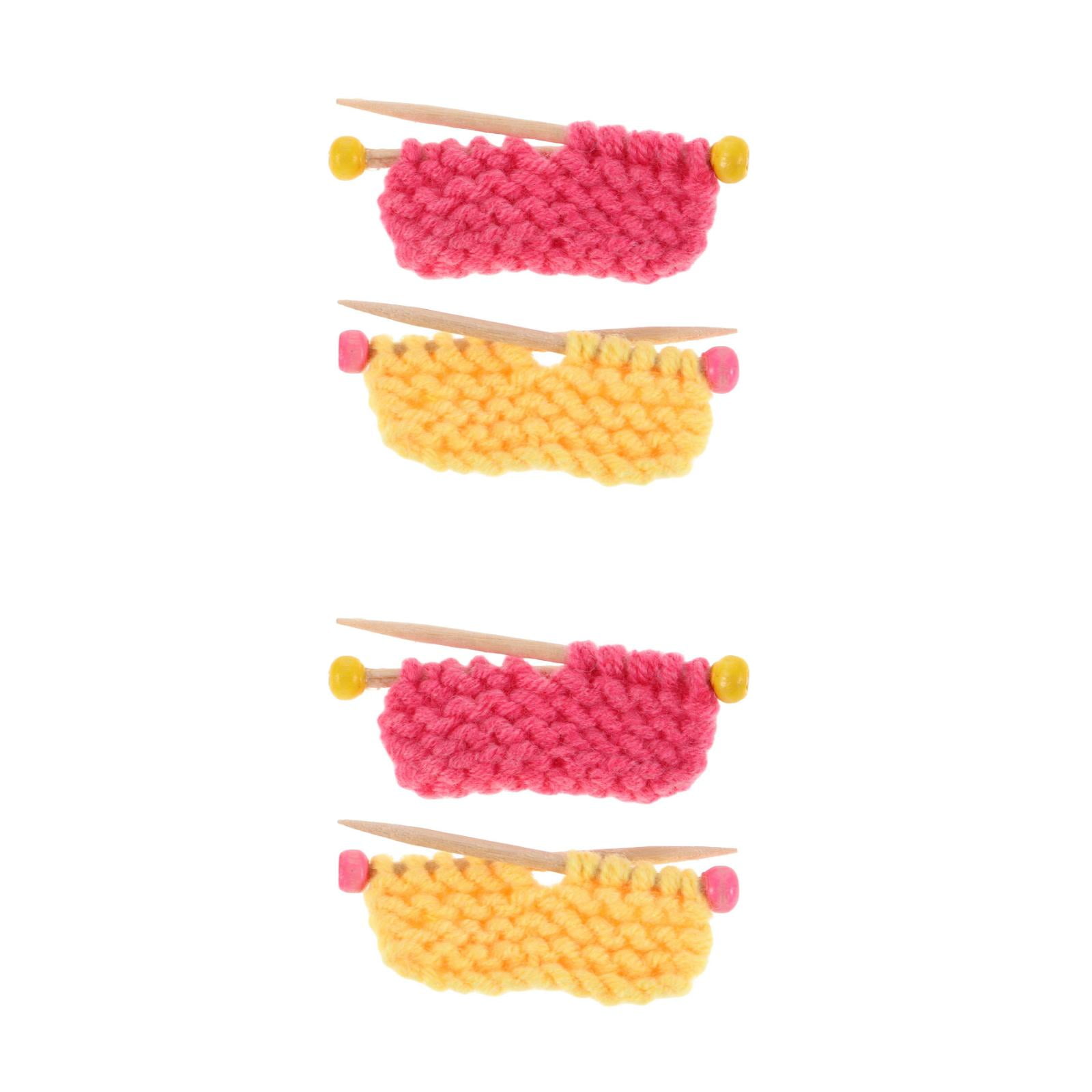 WORGEOUS 4 Pcs Decorative Knitting Wool Miniature Woolen Yarn Knitting ...