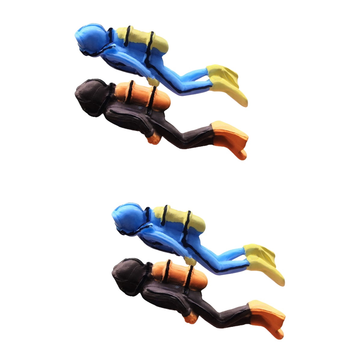 WORGEOUS 4 Pcs Diver Figurines Underwater Adventure Diver Miniature ...