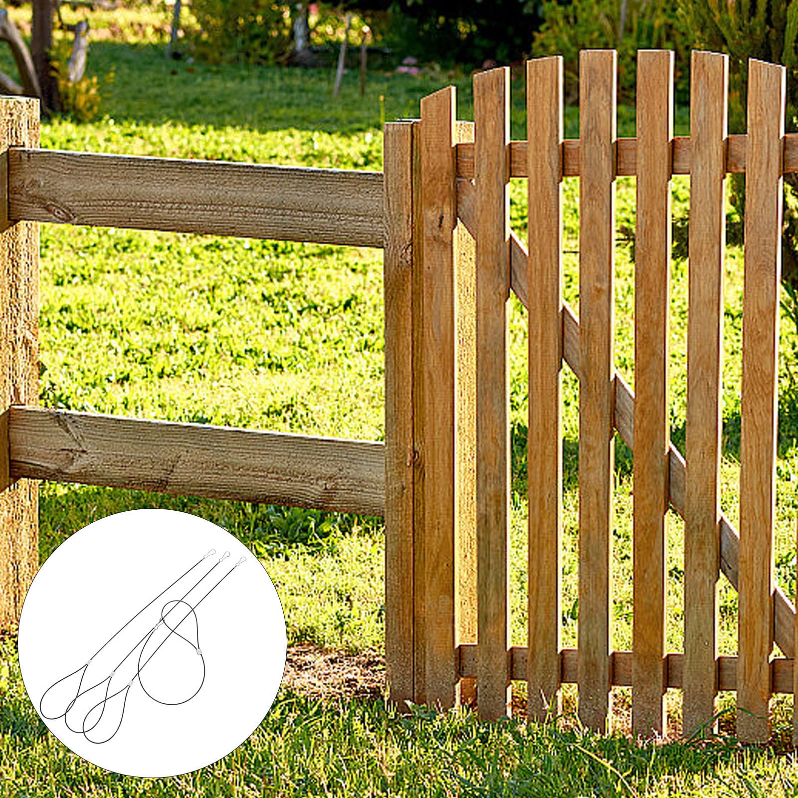 WORGEOUS 4 Pcs Gate Latch Cable Pull Stainless Steel Adjustable String ...