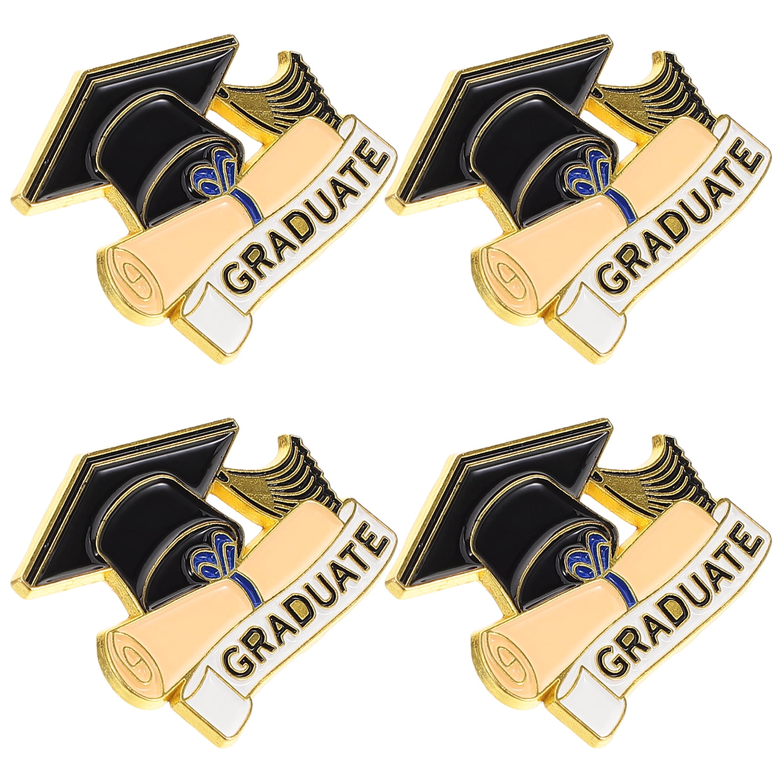 WORGEOUS 4 Pcs Graduation Brooch Decoration Sign Photo Prop Centerpiece ...