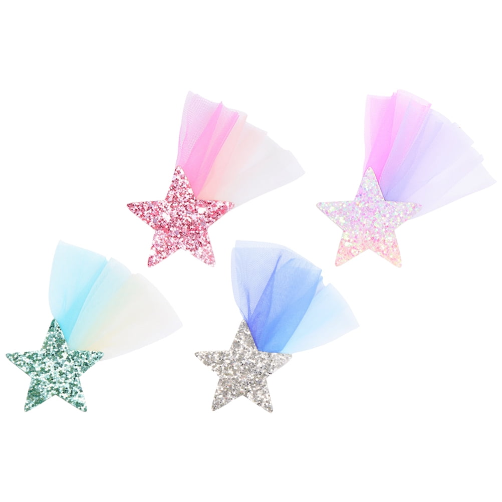 GETAJGHSD Snap Clips for Hair Star Shape 4Pcs 2.8X2.6X0.5In - Walmart.com