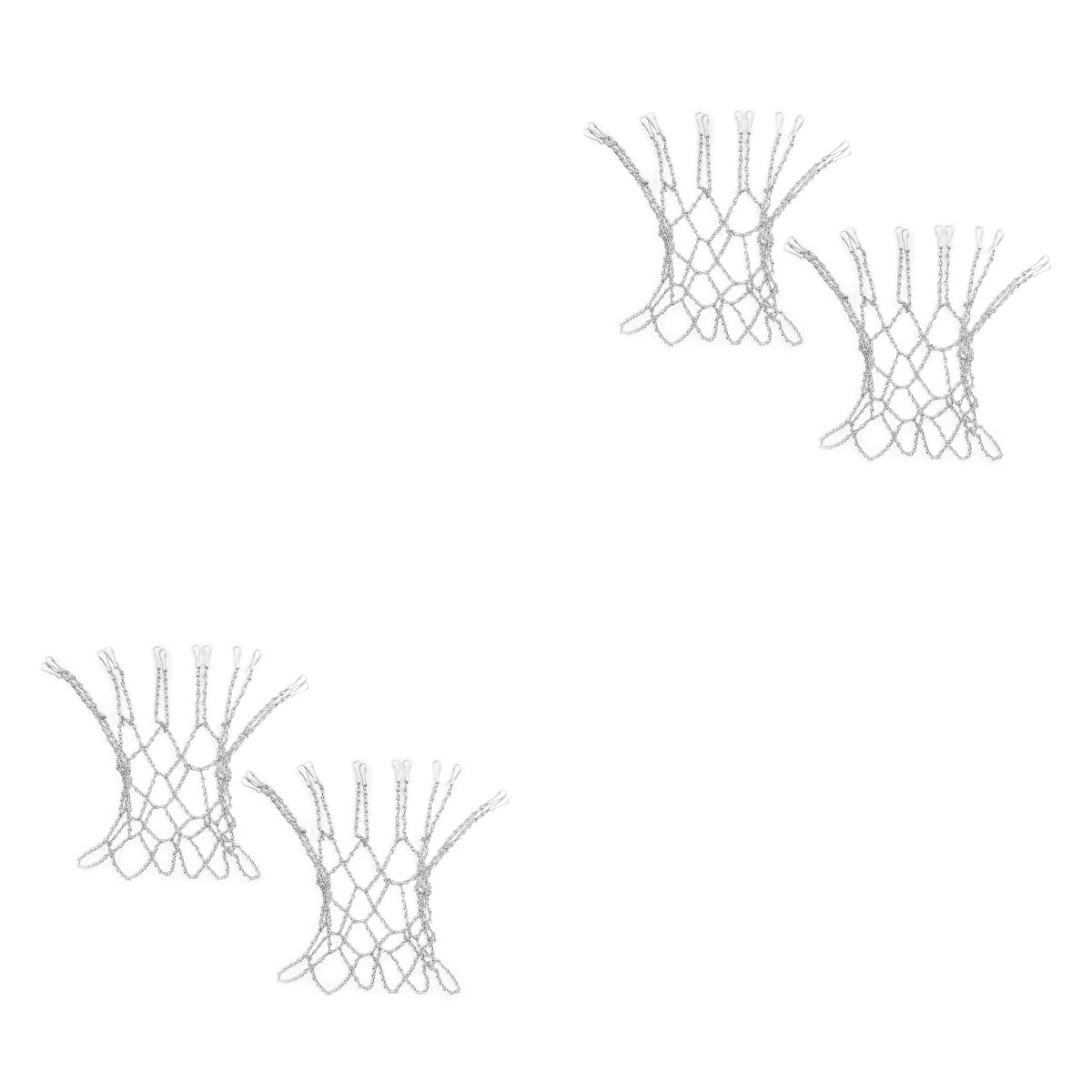 WORGEOUS 4 Pcs Iron Chain Basketball Net Professional Standard Heavy ...