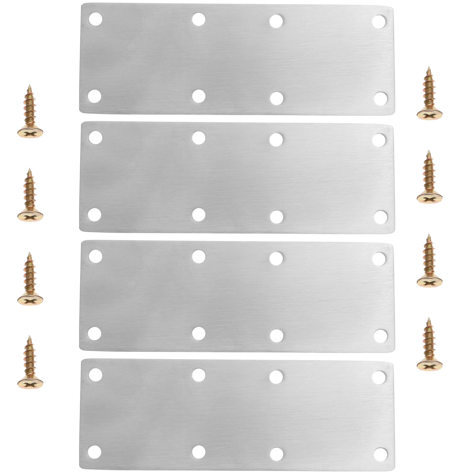 WORGEOUS 4 Pcs Mending Bracket Plate Flat Brace Heavy Duty Stainless ...