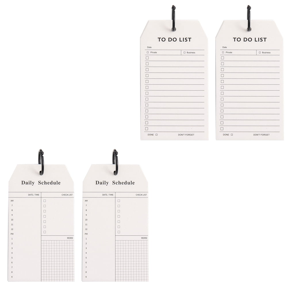 WORGEOUS 4 Pcs Mini Note Taking Notepads Memorandum Weekly Plan ...
