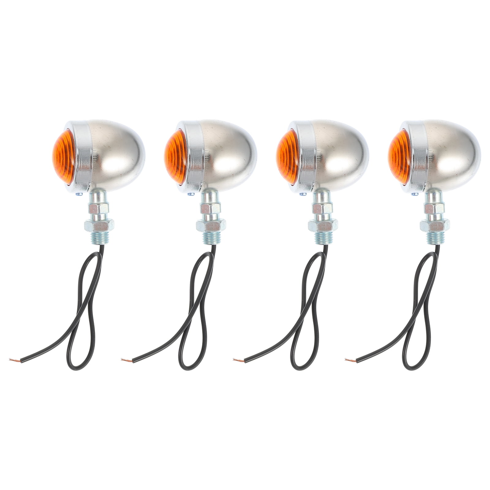 HINTRMENT Motorbike Turning Indicators Silver For Motorcycle Riding 4Set 2.6x1.9in - Walmart.com
