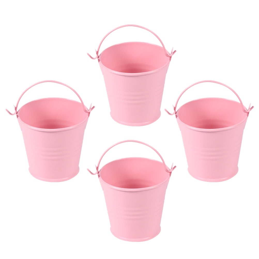 WORGEOUS 4 Pcs Outdoor Mini Bucket Gift Flower Bucket Child 6.2X6.2X5 ...