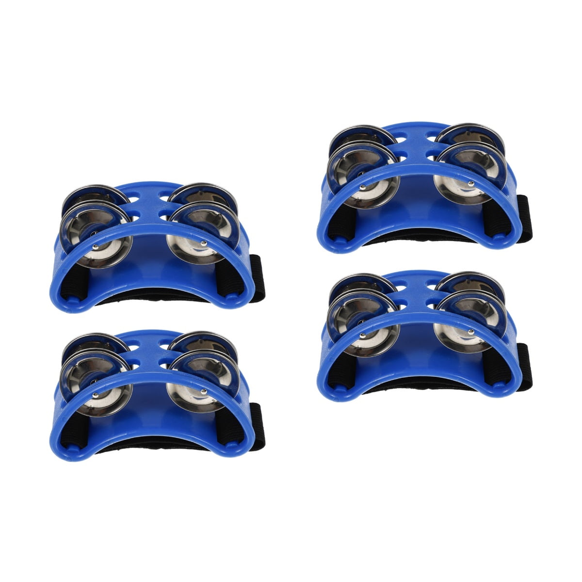 WORGEOUS 4 Pcs Percussion Instrument Foot Rattle Bell Foot Tambourines Prop Stage Perform Tool ...