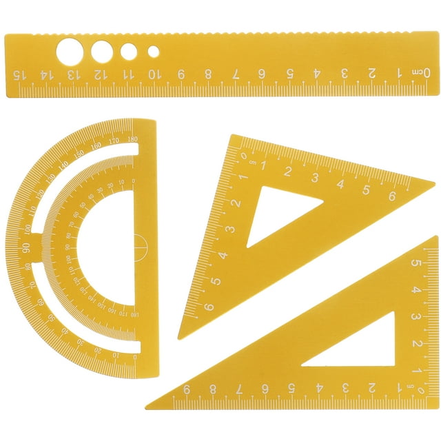 WORGEOUS 4 Pcs Precision Ruler Mini Four Piece Set of Rulers Light ...