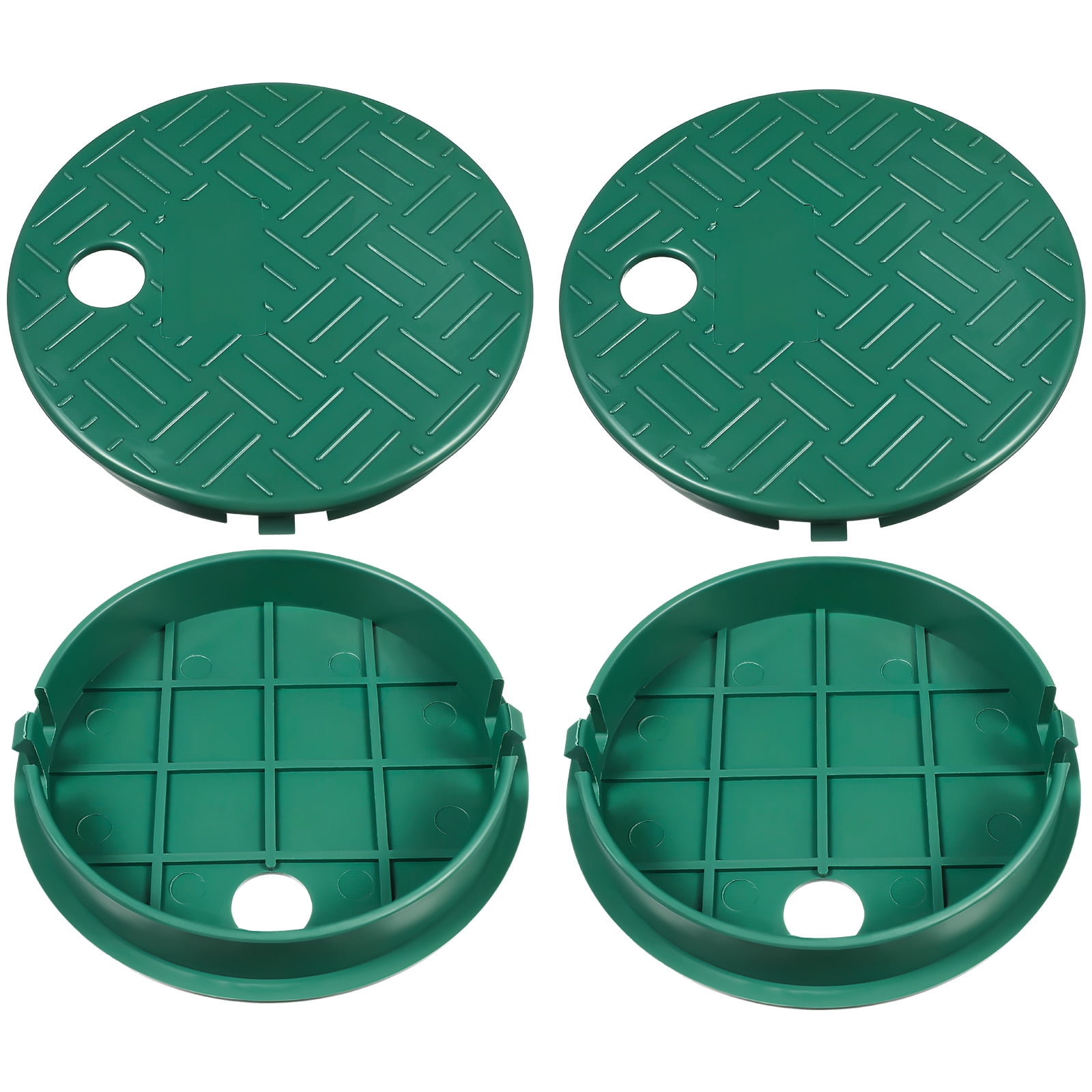 WORGEOUS 4 Pcs Round Irrigation Valve Box Cover Outdoor Garden Circular ...