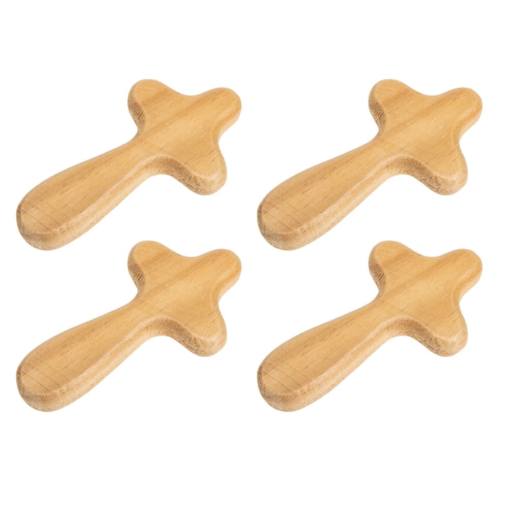 WORGEOUS 4 Pcs Small Pocket Crosses Wooden Cross 10X5.3X1.5CM - Walmart.com