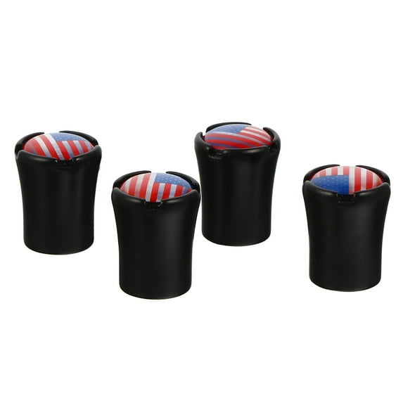 HINTRMENT Car Wheel Air Valve Cap Black 4Pcs 0.6X0.4In - Walmart.com