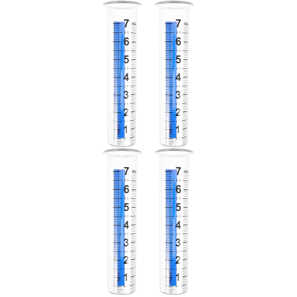 WORGEOUS 4-Piece Transparent Rain Gauge Set Clear Rain Measuring Tool ...