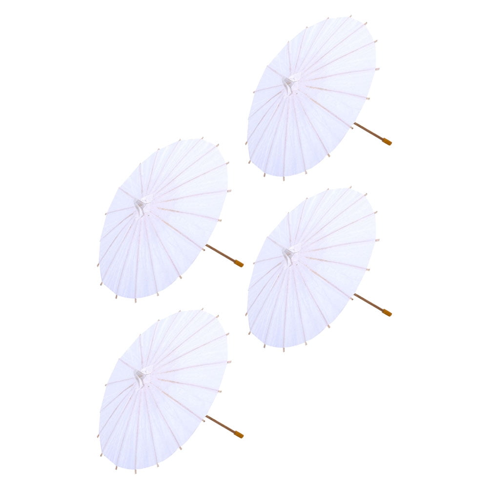 WORGEOUS 4 Pcs Unfinished Umbrella DIY Supply Kids Umbrellas for Rain ...