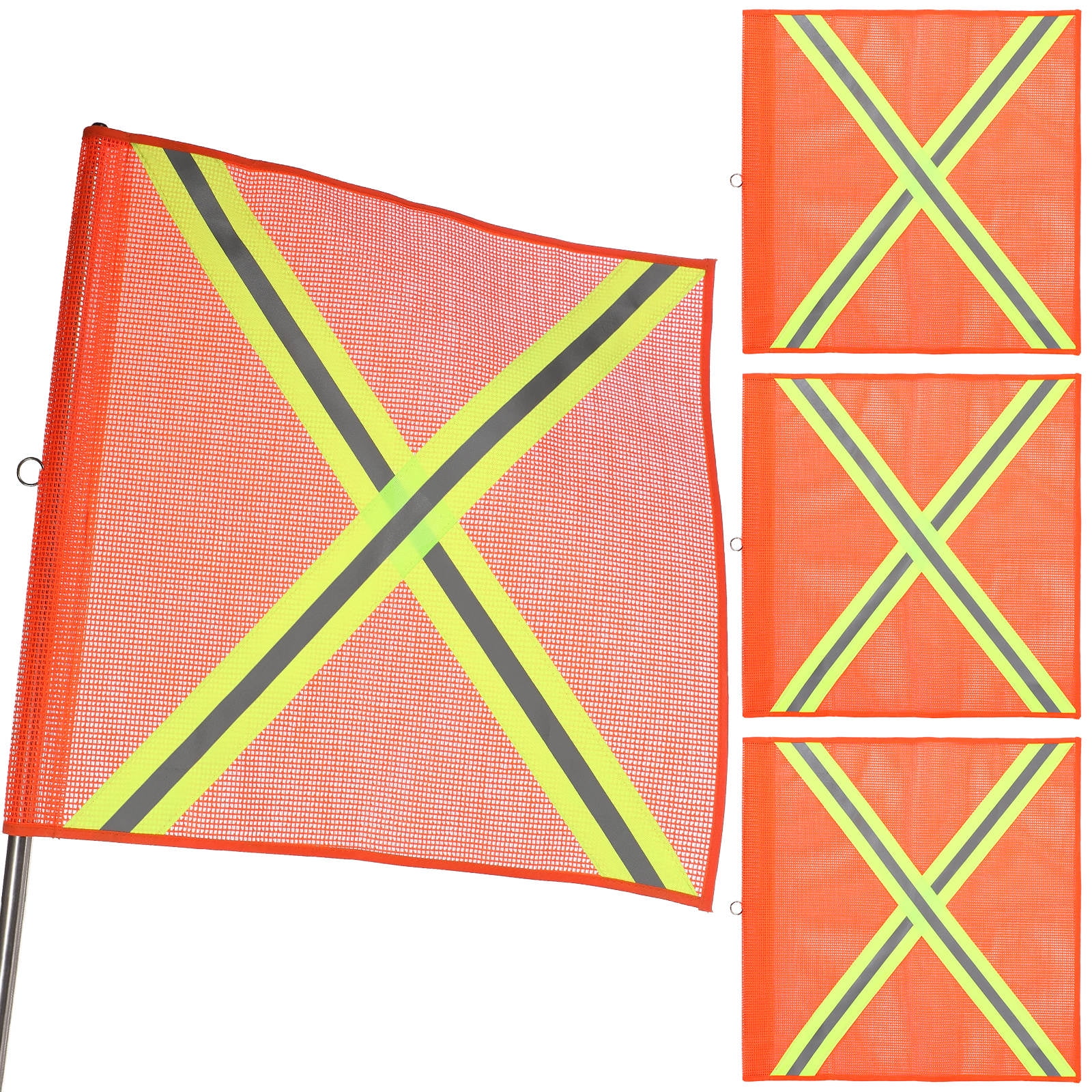 WORGEOUS Set of 4 High Visibility Reflective Warning Flags for Trucks ...