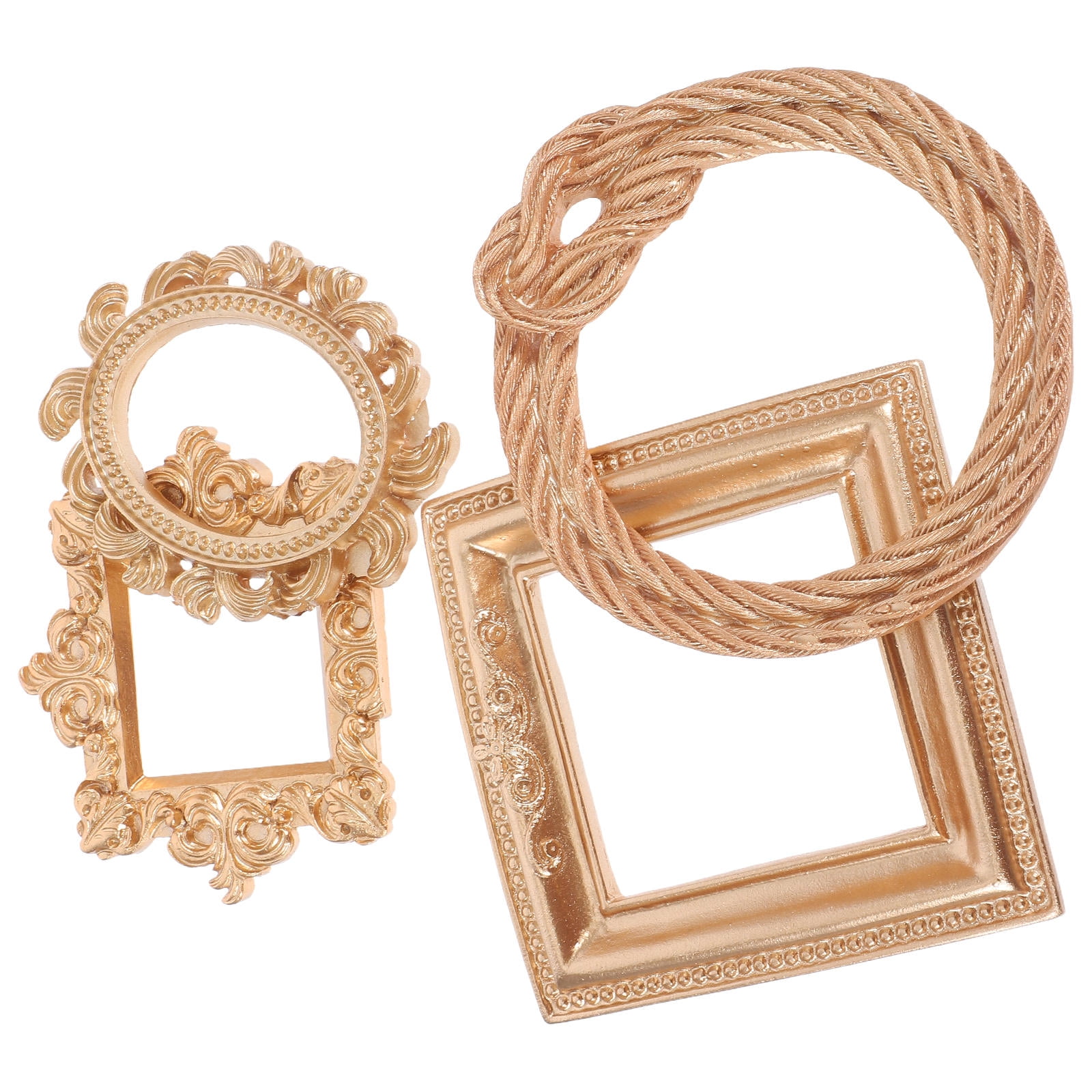 WORGEOUS 4 Pcs Wedding Photo Prop Frame Mini Vintage Resin Frames ...