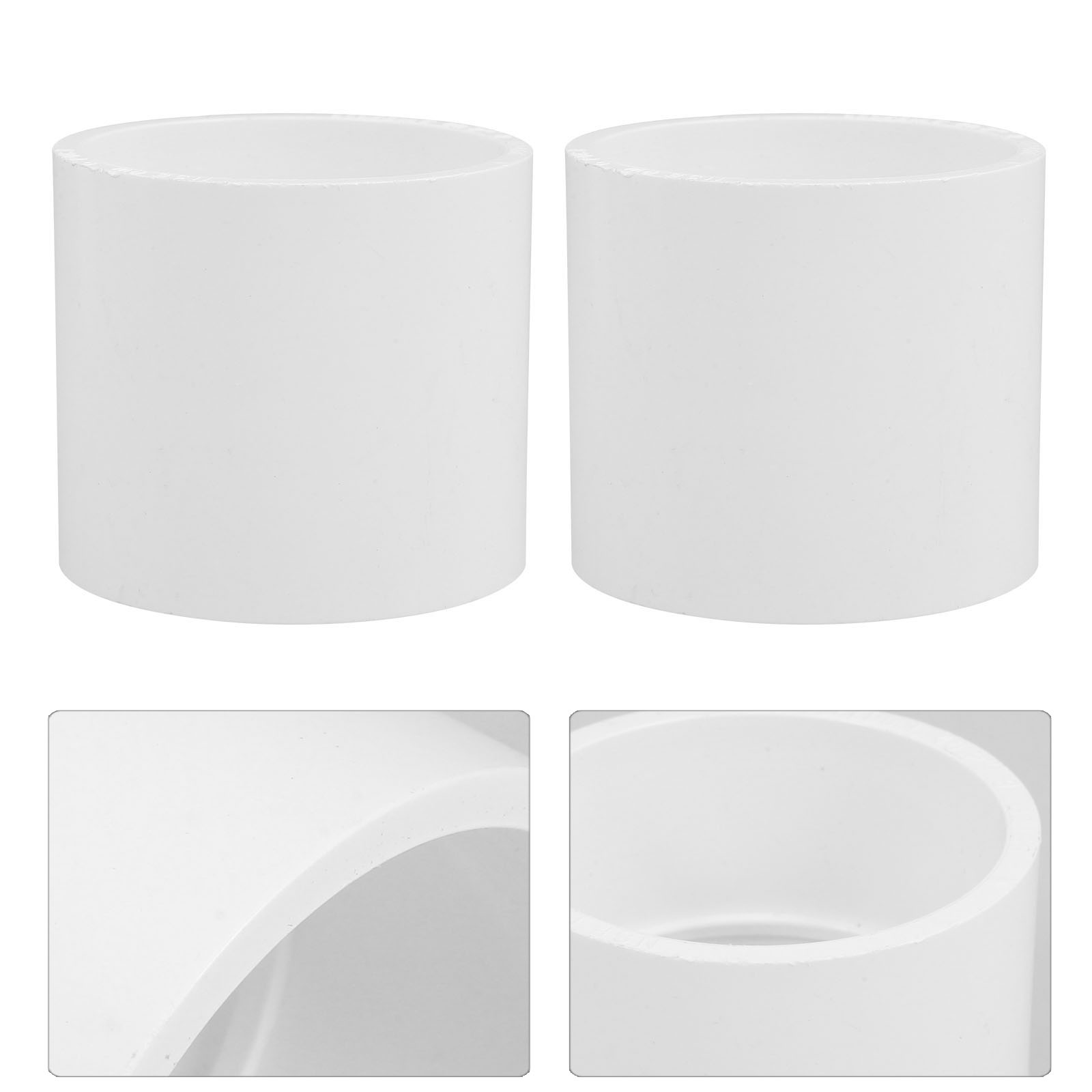 WORGEOUS 4 Pcs White Sch40 Pvc Pipe Connectors Slip Socket Adapters ...