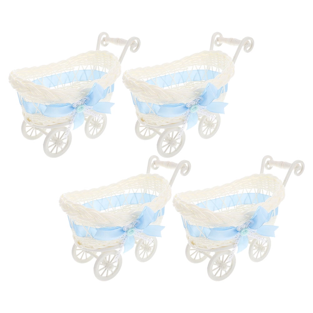 WORGEOUS 4 Pcs Wicker Doll Carriage Baby for Centerpieces Basket Decoration - Walmart.com