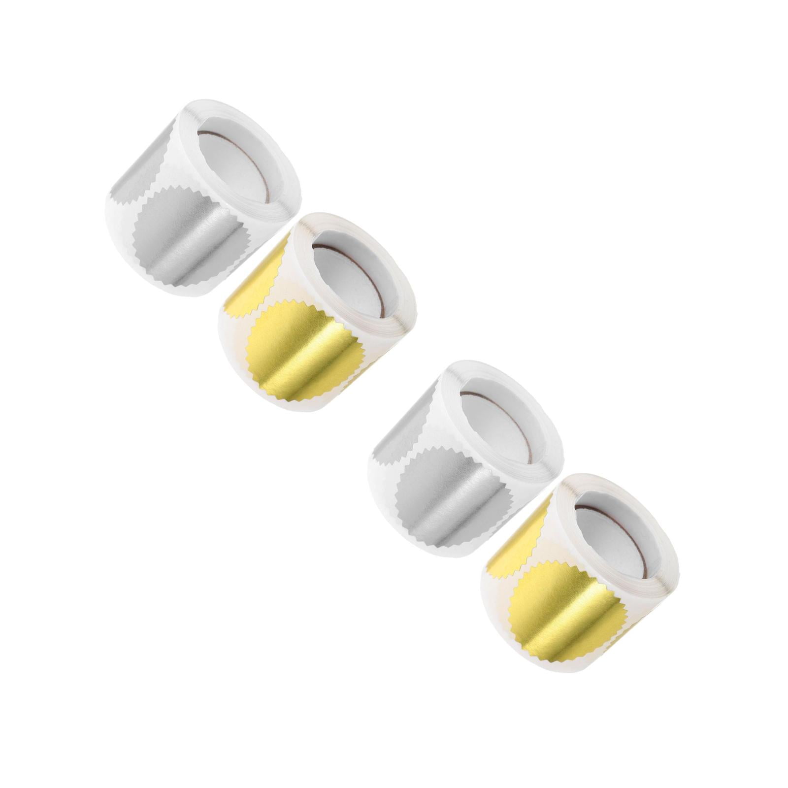 WORGEOUS 4 Rolls Notary Seals Round Gold Metallic Seals Embossing ...