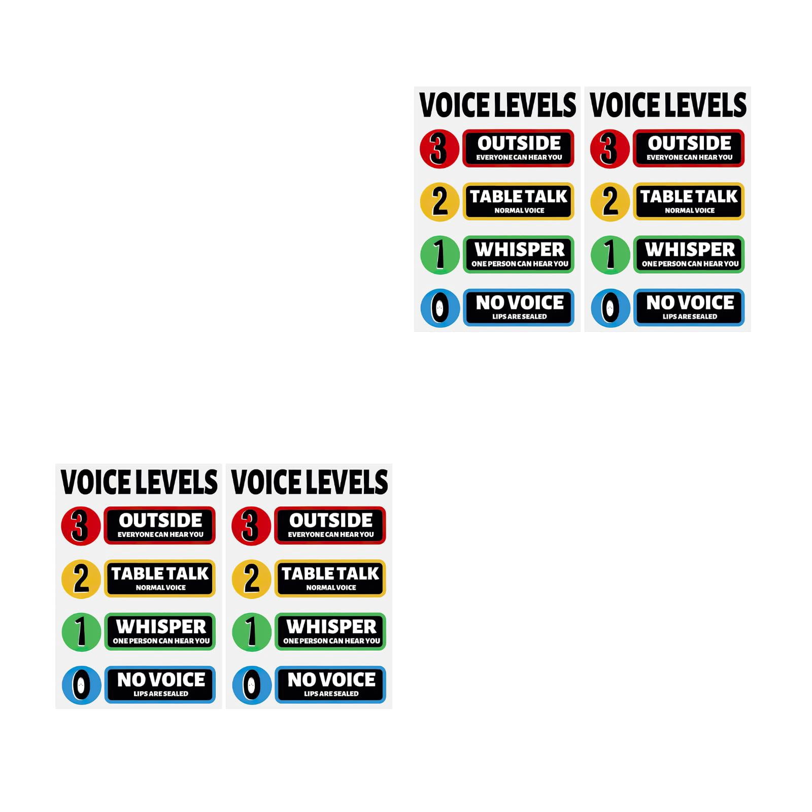 WORGEOUS 4 Sets Classroom Management Tools Voice Level Sticker Noise ...